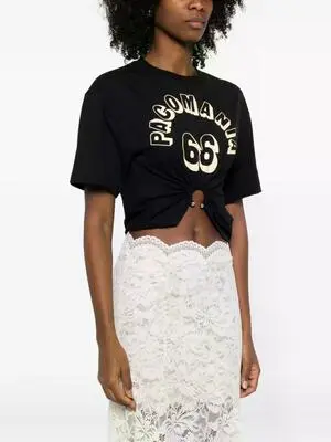 Rabanne Ring Detail Graphic T-shirt - Black