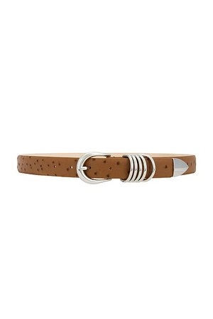 DEHANCHE DEHANCHE Hollyhock Ostrich Belt Camel