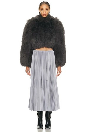 Alaïa Cropped Shearling Jacket