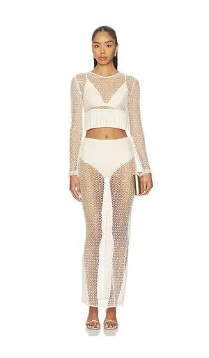 PatBO Crochet Bloom Top