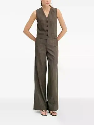 Miss Sixty Pinstripe V-neck Sleeveless Waistcoat