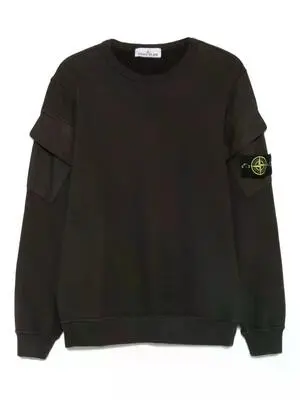Stone Island Pocket-detailed Crew-neck Sweatshirt - Grey
