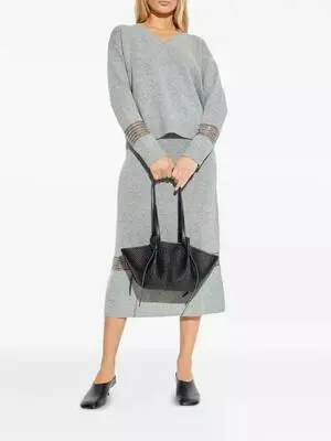 Fabiana Filippi Sequined Pencil Midi Skirt - Grey