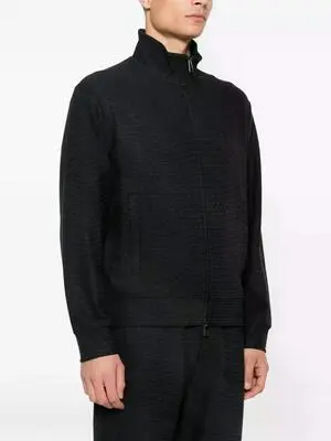 Emporio Armani Textured Zip Sweatshirt
