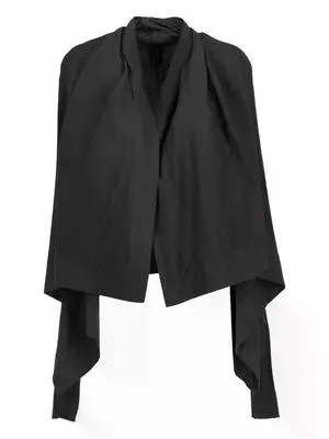 Rick Owens Cotton Cropped Jacket - Black