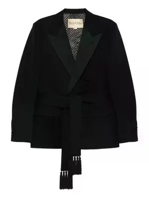 Valentino Garavani Double-breasted Tassel Blazer - Black