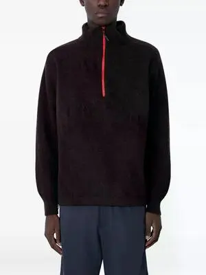 GR10K Quarter-zip Sweater - Brown