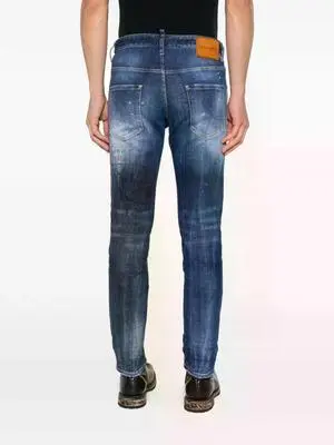 Dsquared2 Skater Distressed Paint Jeans - Blue