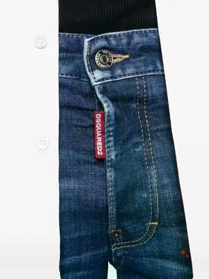 Dsquared2 Skater Distressed Paint Jeans - Blue