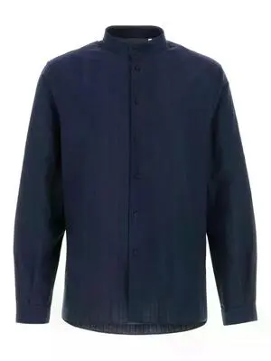 Brunello Cucinelli Mandarin-collar Shirt - Blue
