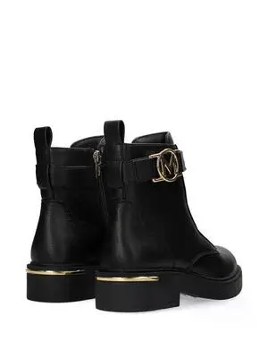 MEXX Buckle Zip Ankle Boots With Gold-tone Hardware