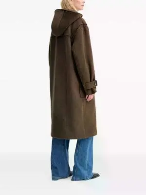 Munthe Hooded Toggle Coat - Brown