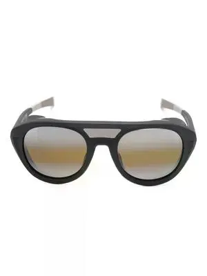 Vuarnet Ice 04 Side-shield Round-frame Sunglasses - Black