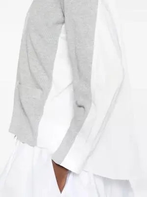 Sacai Panelled V-neck Cardigan