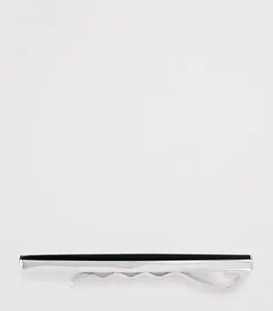 BABETTE WASSERMAN LONDON Rhodium-plated Deco Tie Bar Cufflinks