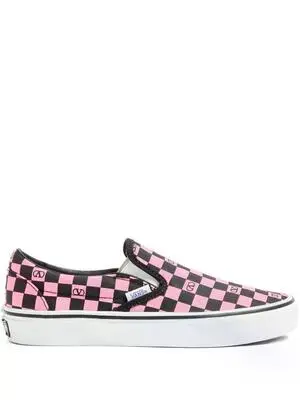 Valentino Garavani X Vans Vlogo Checkerboard Slip-on Sneakers - Pink