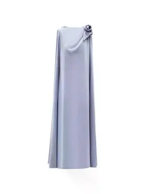GEMY MAALOUF Rose Detail Gown - Blue