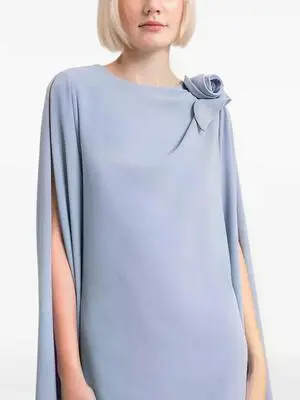 GEMY MAALOUF Rose Detail Gown - Blue
