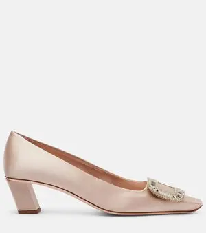 ROGER VIVIER Belle Vivier Embellished Satin Pumps