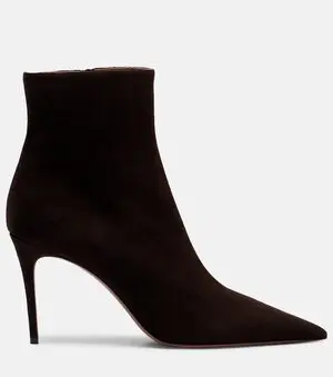 Paris Texas Vera 85 Suede Ankle Boots - Brown