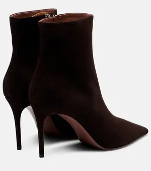 Paris Texas Vera 85 Suede Ankle Boots - Brown