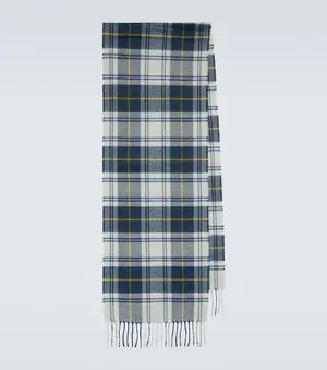 Dunhill Tartan Cashmere Scarf - Blue