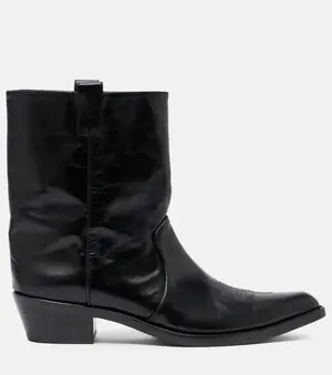 Khaite Clive Leather Ankle Boots