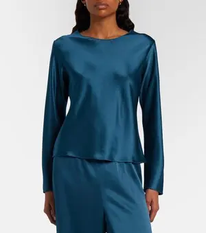 LESET Barb Satin Top