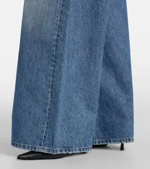 Sportmax Dangri Faded Wide-leg Jeans