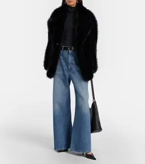 Sportmax Dangri Faded Wide-leg Jeans