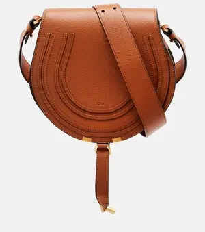 Chloé Marcie Leather Crossbody Bag - Brown