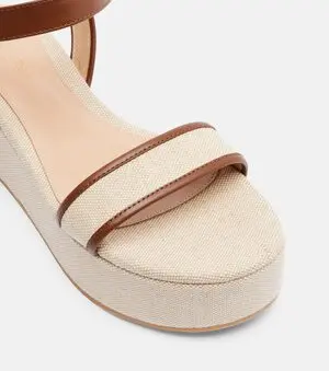 GIANVITO ROSSI Canvas Platform Sandals