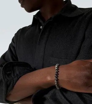 David Yurman Armory Sterling And Titanium Bracelet