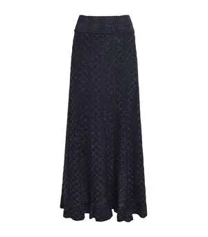 Sandro Knitted Embellished Maxi Skirt