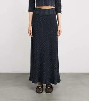 Sandro Knitted Embellished Maxi Skirt