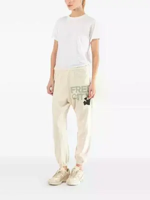FREECITY Graphic Print Joggers - Neutrals