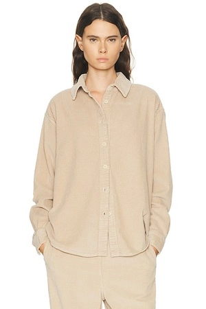 American Vintage Padow Corduroy Shirt - Mastic