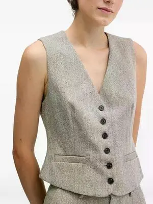 PEDRO DEL HIERRO V-neck Button-up Waistcoat
