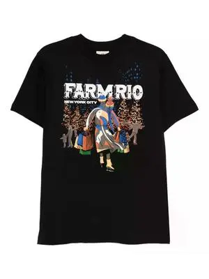 Farm Rio Graphic Print T-shirt - Black