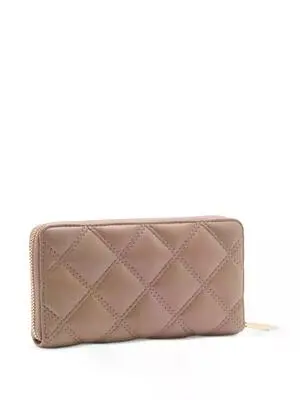 Liu Jo Monogram-plaque Quilted Wallet - Neutrals