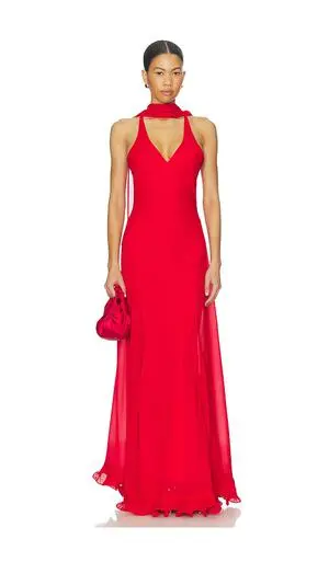 Delfi Estelle Maxi Dress - Red