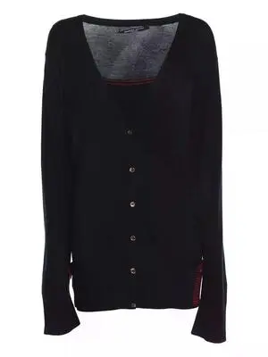 Marina Rinaldi Knit Button Front Cardigan - Black