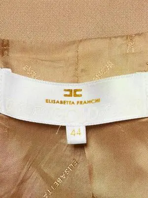 Elisabetta Franchi Cropped Jacket With Chain Trim And Tassels
