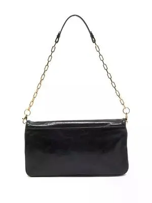 Tory Burch Reva Leather Clutch Bag With Embossed Logo Detail