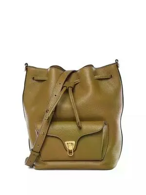 COCCINELLE Beat Generation Drawstring Bucket Bag - Green