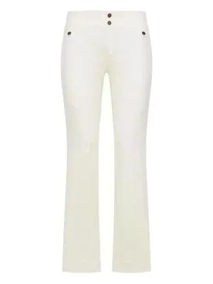 Etro Cream Button Detail Flare Leg Trousers