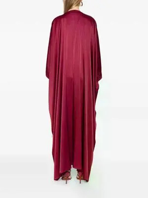 REEM AL DHAHERI Embroidered V-neck Kaftan With Braided Detail