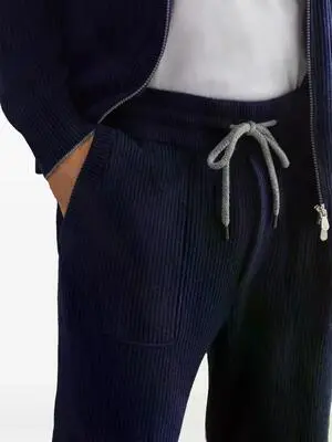 Brunello Cucinelli Cashmere Track Pants - Blue