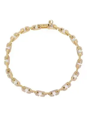 Casablanca Tone Enamelled Link Chain Necklace