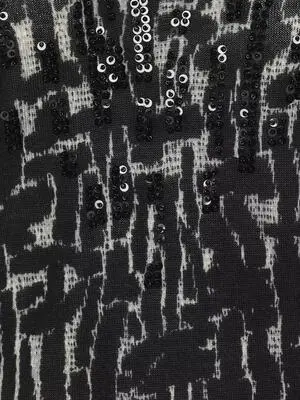Marina Rinaldi Abstract Pattern Knit Scoop Neck Sweater With Sequin Embellishment